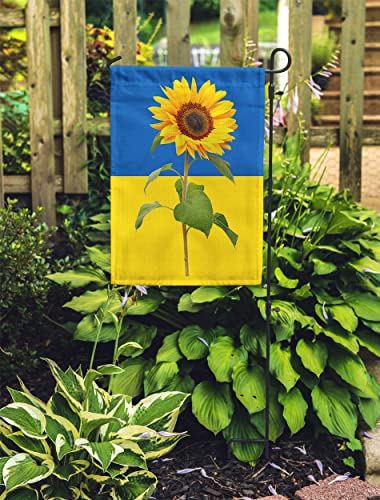 Ukraine Garden Flags ,Pigeon and Sunflower Ukrainian Flag National Flower Flags 12x18 Inch Double Sided (Color D)