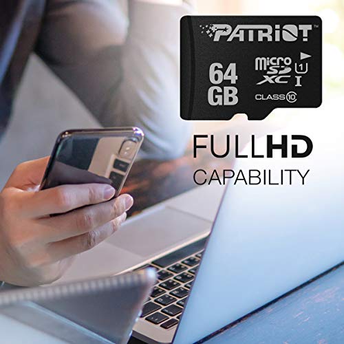 Patriot LX Series Micro SD Flash Memory Card 64GB - 5 Pack