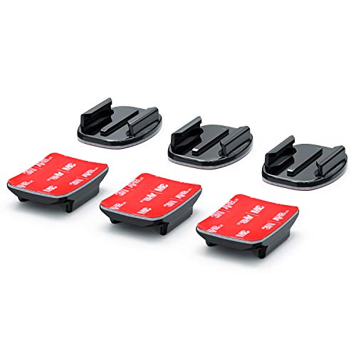 Sametop Helmet Adhesive Sticky Mounts Flat Curved 3M Mount Compatible with GoPro Hero 11, 10, 9, 8, 7, 6, 5, 4, Session, 3+, 3, 2, 1, Hero (2018), Fusion Max Cameras