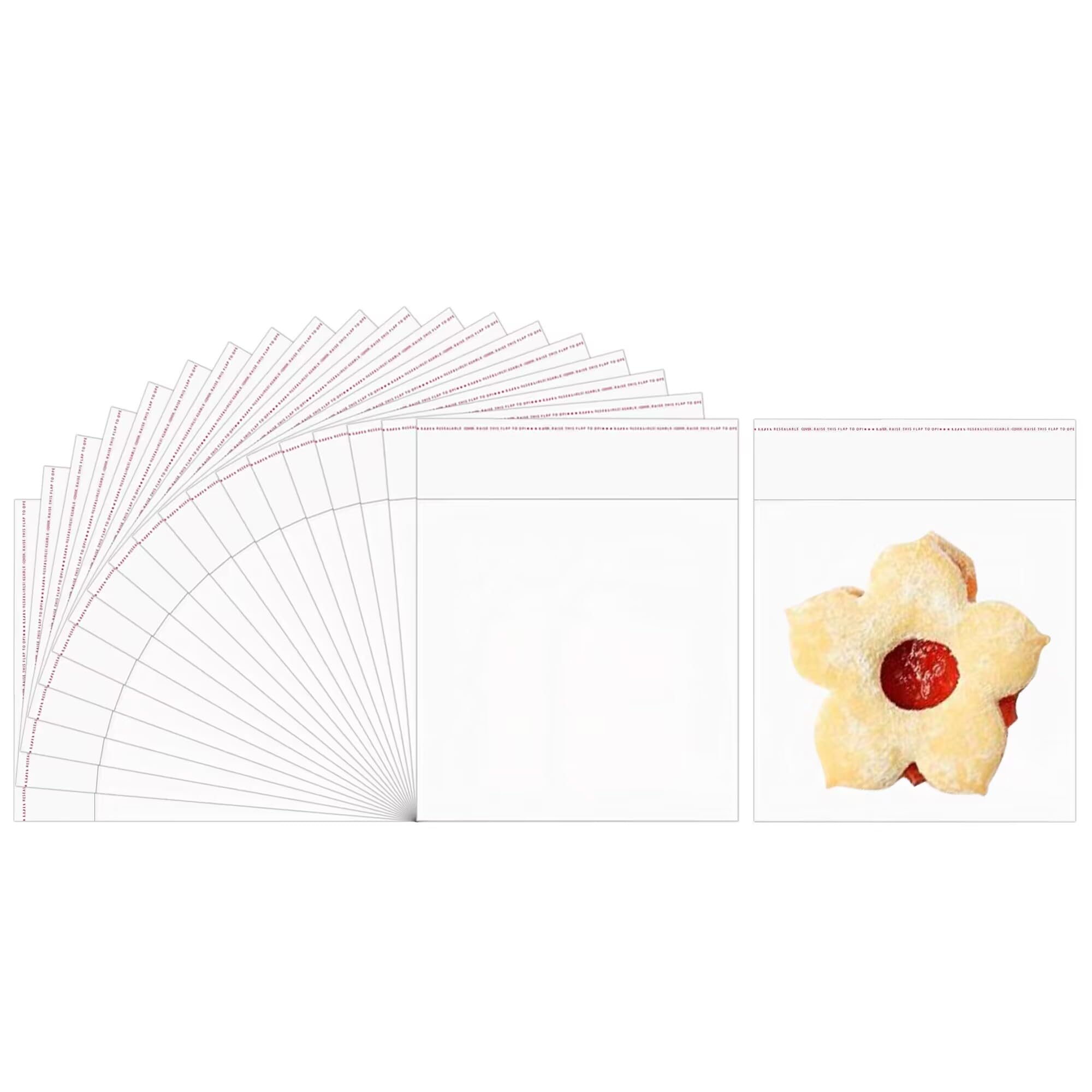 500pcs 3x3" Small Clear Cellophane Bags Self Sealing Plastic Bags 1mil Resealable Cello Bags for Jewelry Earrings Candies Bakery Candle Soap Cookies 9 Sizes to Choose from