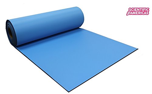 ESD Mat Kit with a Wrist Strap and Dual Point Grounding, Three Layer Vinyl, 24" X 48" (2' Wide x 4' Long x 0.125" Thick), Blue
