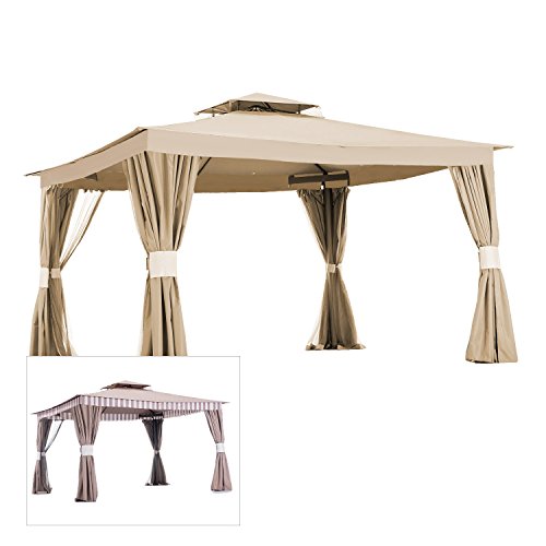Garden Winds 2010 Living Home 10 x 12 Gazebo Replacement Canopy and Netting - RipLock 350