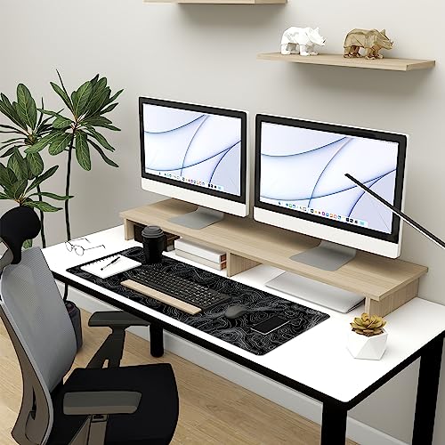 Gaming Mouse Pad Large Desk Mat Topographic Mouse Pad Gaming Mousepad Large 31.5 x 11.8in Desk Mat Desk Pad Extended XL Black Mouse Pad for Keyboard with Anti-Slip Rubber Base Mouse Mat Keyboard Pad