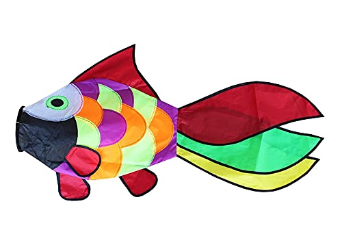 C COMCROSFLY Rainbow Fish Windsock, Wind Socks Outdoor Hanging for Outdoor Patio Garden Decorative Wind Spinners 31 in Hanging Fish