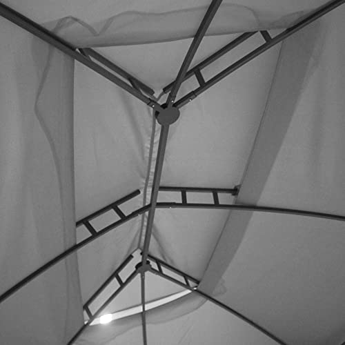 Outsunny 9' x 13' Patio Gazebo Canopy, Double Vented Roof, Steel Frame, Curtain Sidewalls, Outdoor Sun Shade Shelter for Garden, Lawn, Backyard, Deck, Gray