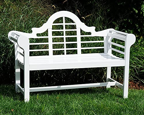 Achla Designs 125-0002 Lutyens Garden, 4 ft White Bench, 48-in L