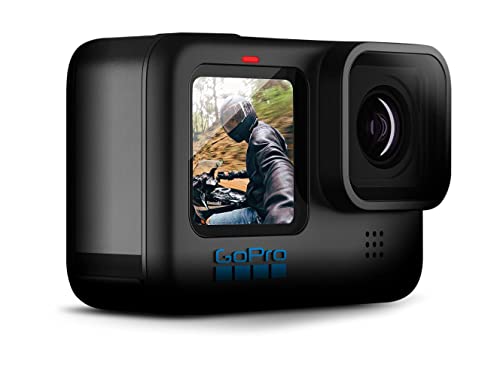 GoPro HERO10 (Hero 10) Black - Waterproof Action Camera with Front LCD and Touch Rear Screens, GP2 Engine, 5K HD, 23MP Photos, Live Streaming, 64GB Card, 50 Piece Accessory Kit and 2 Extra Batteries