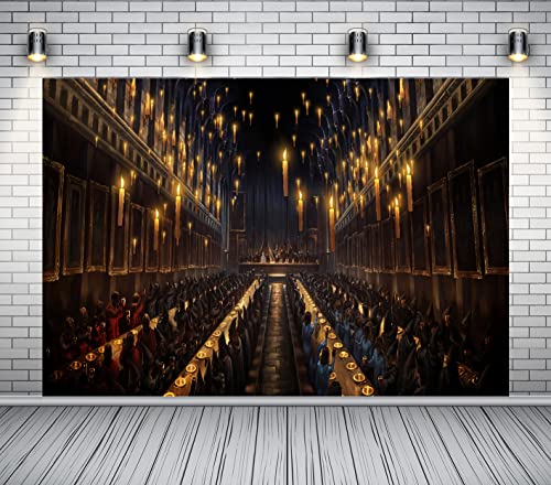 7x5ft Magic Castle Witch Wizard School Photography Backdrop Hall Candles Church Photo Studio Background for Room