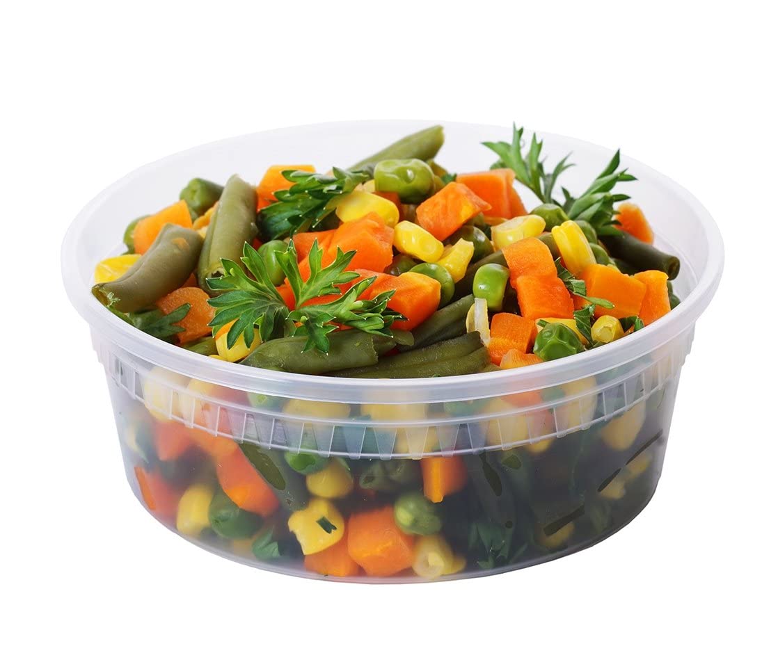 [TashiBox] 8 oz food storage deli containers with lids - 40 sets