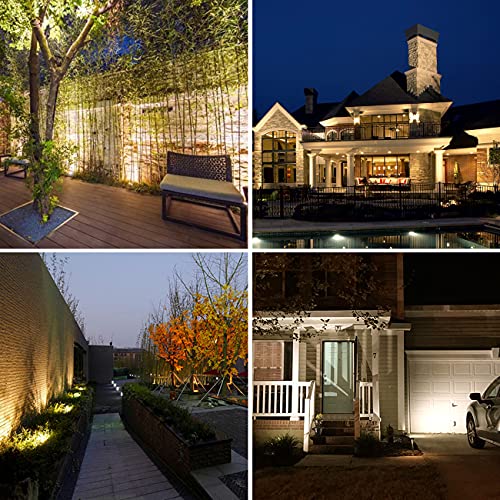 OTAHOMEE Low Voltage Landscape Lights 12V LED Landscape Lighting with Connectors,IP65 Waterproof Spotlights Outdoor Garden Yard Lawn Driveway Pathway Walls Trees Flag Lights,Warm White 3000K,4 Pack
