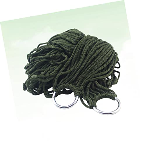 CLISPEED Hammock Swing Mesh Garden Hammock Camping Picnic Dark Swing Amy Hammocks Bed Travel Hanging Rope Net for Green Hunting Sleeping Outdoor Comfortable Leisure Indoor Nylon Beds Hiking Amacas