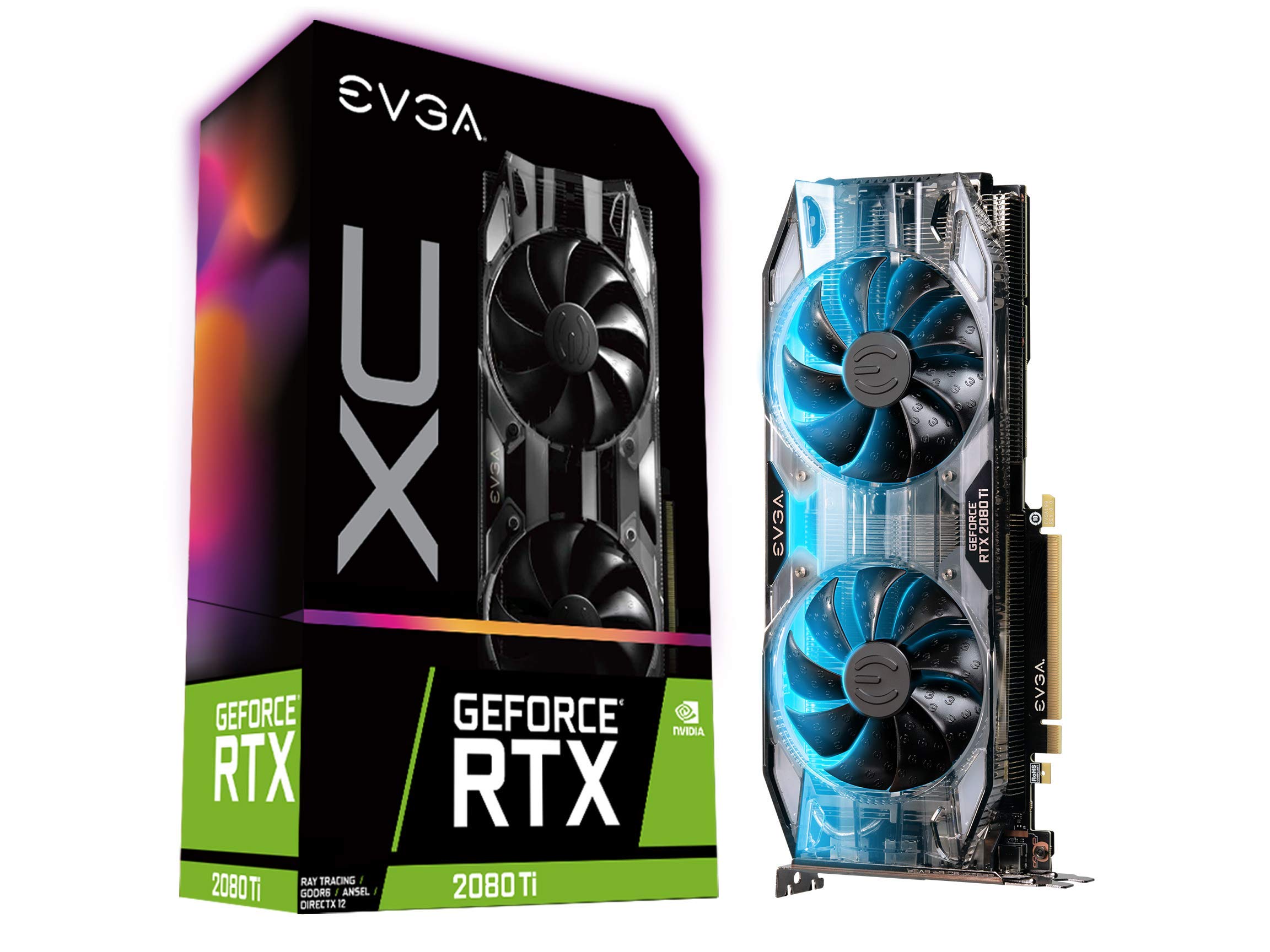 EVGA GeForce RTX 2080 Ti XC GAMING, 11GB GDDR6, Dual HDB Fans & RGB LED Graphics Card 11G-P4-2382-KR (Renewed)