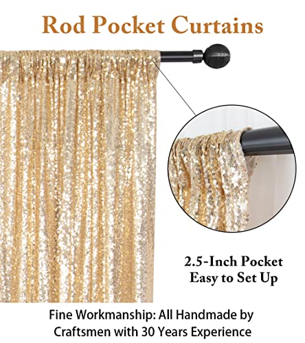 PHOTOBOOTH Backdrop -4FTx7FT-Light Gold-Sequin backdrops, Sequin Fabric,Wedding backdrops,Rust Backdrop,Sequin Curtains,Photography Backdrop (Light Gold)
