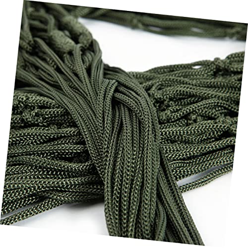 CLISPEED Hammock Swing Mesh Garden Hammock Camping Picnic Dark Swing Amy Hammocks Bed Travel Hanging Rope Net for Green Hunting Sleeping Outdoor Comfortable Leisure Indoor Nylon Beds Hiking Amacas