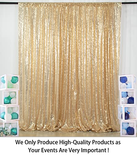 PHOTOBOOTH Backdrop -4FTx7FT-Light Gold-Sequin backdrops, Sequin Fabric,Wedding backdrops,Rust Backdrop,Sequin Curtains,Photography Backdrop (Light Gold)