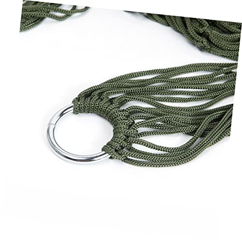 CLISPEED Hammock Swing Mesh Garden Hammock Camping Picnic Dark Swing Amy Hammocks Bed Travel Hanging Rope Net for Green Hunting Sleeping Outdoor Comfortable Leisure Indoor Nylon Beds Hiking Amacas