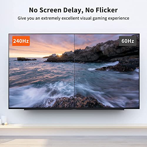 CableCreation 8K DisplayPort Cable 1.4, 6FT DP Cable,8K@60Hz, 4K@144Hz, 1080P@240Hz HBR3 Support 32.4Gbps, HDCP 2.2, HDR10 FreeSync G-Sync for PC, Laptop to TV, Gaming Monitor and Graphics