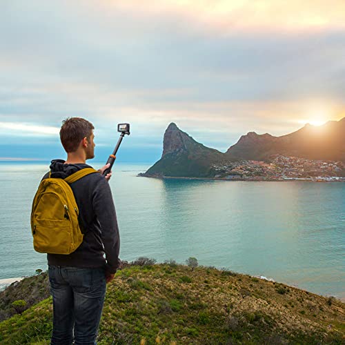 UURig Extendable Selfie Stick Tripod for GoPro Max Hero 10 9 8 7 6 5 4, DJI Osmo Action, Insta 360 One R and More Action Camera(50.7'')