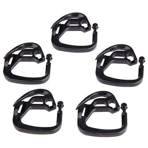 Mtsooning 50PCS Shade Cloth Clips, Black Net Clip Hooks, Universial Plastic Clamps for Sun Shade Net/Anti-Bird Net/Garden Net/Rope/Canopy