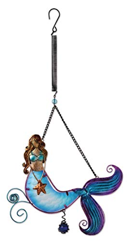 Sunset Vista Designs Metal and Glass Mermaid Bouncy Hanging Decoration