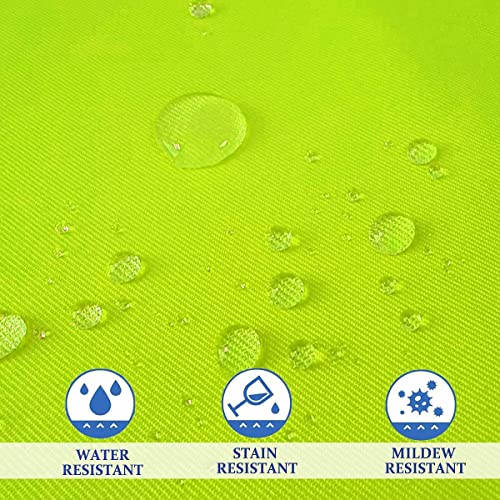 SOFJAGETQ Pack of 4 Green Decorative Outdoor Waterproof Pillow Covers for Patio Furniture Pillow Cases, 18"x18", Apple Green