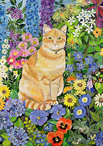 Toland Home Garden 119604 Flower Cat Cat Flag 12x18 Inch Double Sided Cat Garden Flag for Outdoor House Flower Flag Yard Decoration