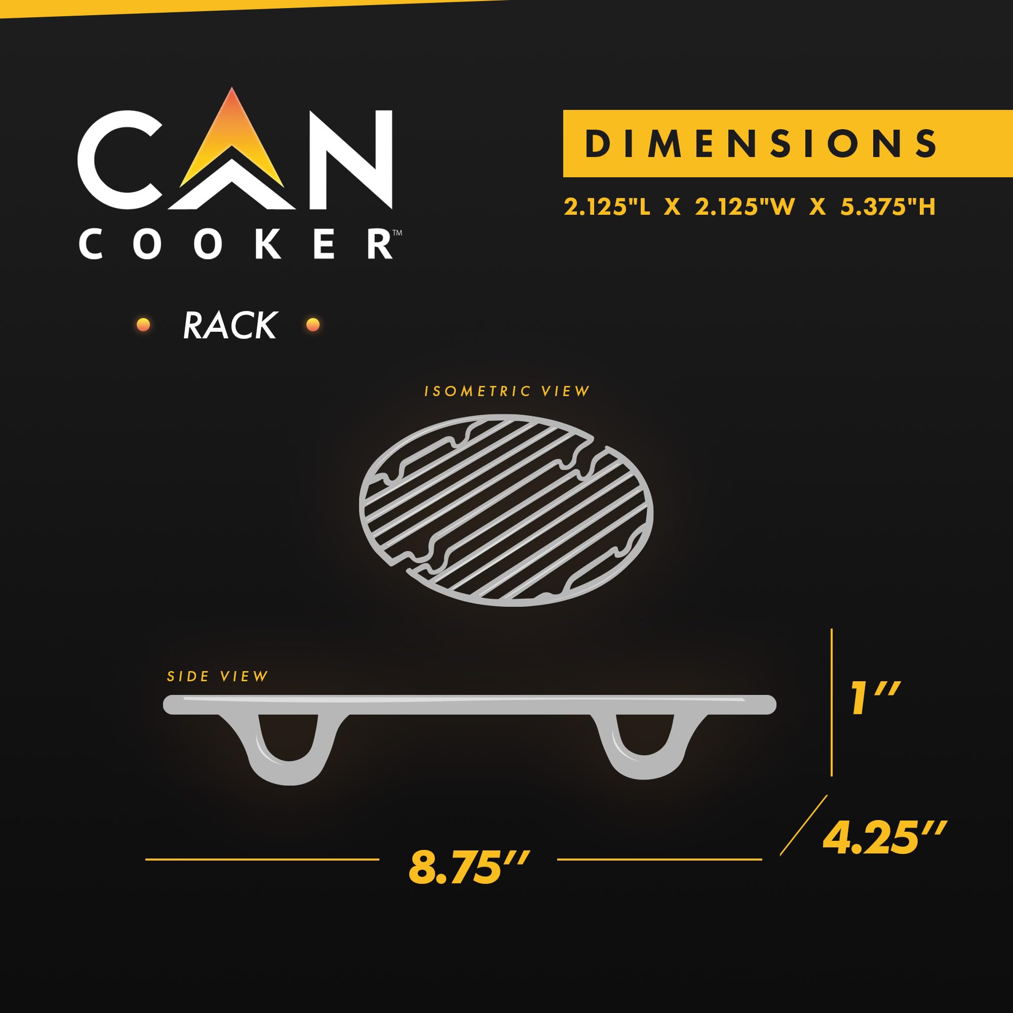 CanCooker Inc Can Cooker Rack, Round, Silver