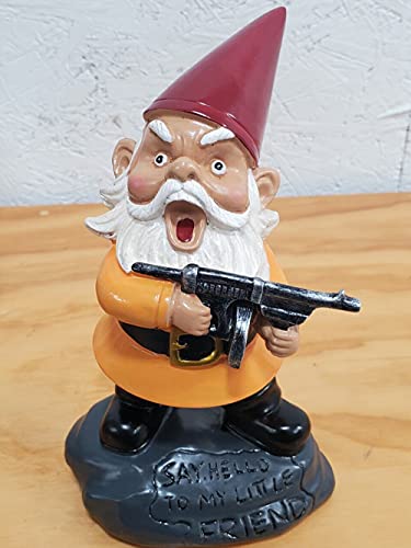 Patriot Depot Say Hello to My Little Friend Garden Gnome