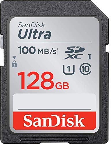 SanDisk 128GB Ultra SDXC Memory Card works with Nikon Coolpix L340, B500, A10, L32, S7000, A300, P900, Camera UHS-I Class 10 with Everything But Stromboli Memory Card Reader (SDSDUNR-0128G-GN6IN)