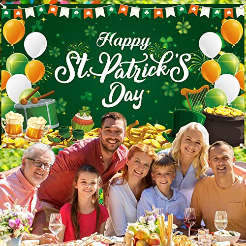 St Patricks Day Decorations for The Home, Happy Saint St Patrick‘s Day Decorations Banner Backdrop 72x44 Inch, Shamrock Irish Luck Day Saint Backdrop Party Supplies