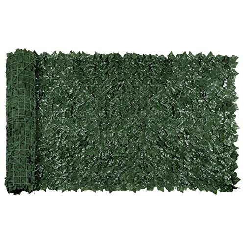 Artificial Ivy Privacy Fence,U'Artlines Heavy Duty Artificial Hedges Fence and Faux Ivy Vine Leaf Decoration Screen Garden Wall Fence for Outdoor Garden Decor (59x118Inch)