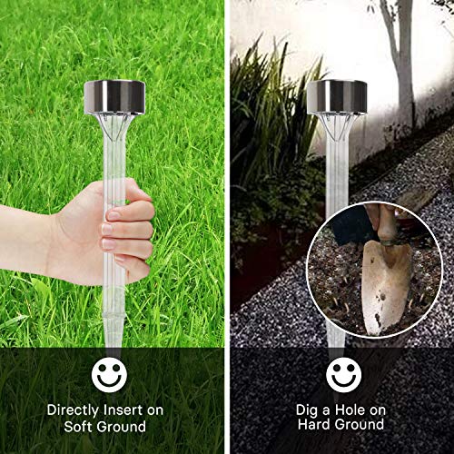 Grand Patio Solar Landscape Lights Transparent Decorative Waterproof, 10 Pack Solar Powered Pathway Lights, Weather-Resistant Outdoor Lighting for Yard, Garden, Pool, Rose Red