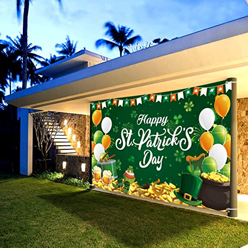 St Patricks Day Decorations for The Home, Happy Saint St Patrick‘s Day Decorations Banner Backdrop 72x44 Inch, Shamrock Irish Luck Day Saint Backdrop Party Supplies