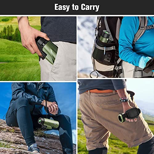 Outerman 10x42 HD Monocular Telescope with Smartphone Holder, Full Glass Optical Lens with FMC BAK4 Spotting Scope Monoculars for Adults Kids, Perfect for Bird Watching Hunting Hiking Travelling