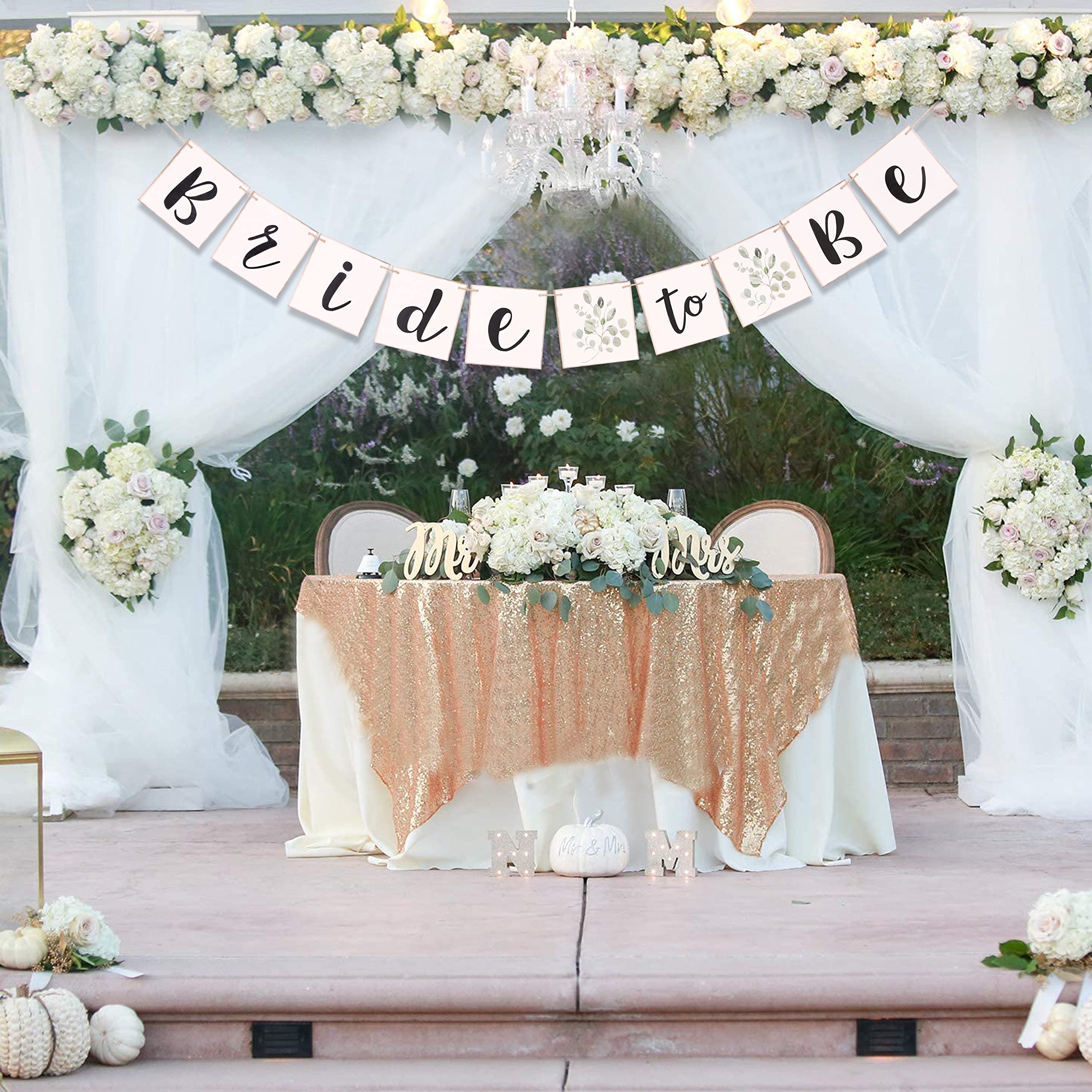 Greenery Bridal Shower Banner - Greenery Shower Decorations, Bride to Be Shower Banner, Herbal Bridal Shower Banner, Bridal Shower Decor,Best Bridal Wedding Supplies