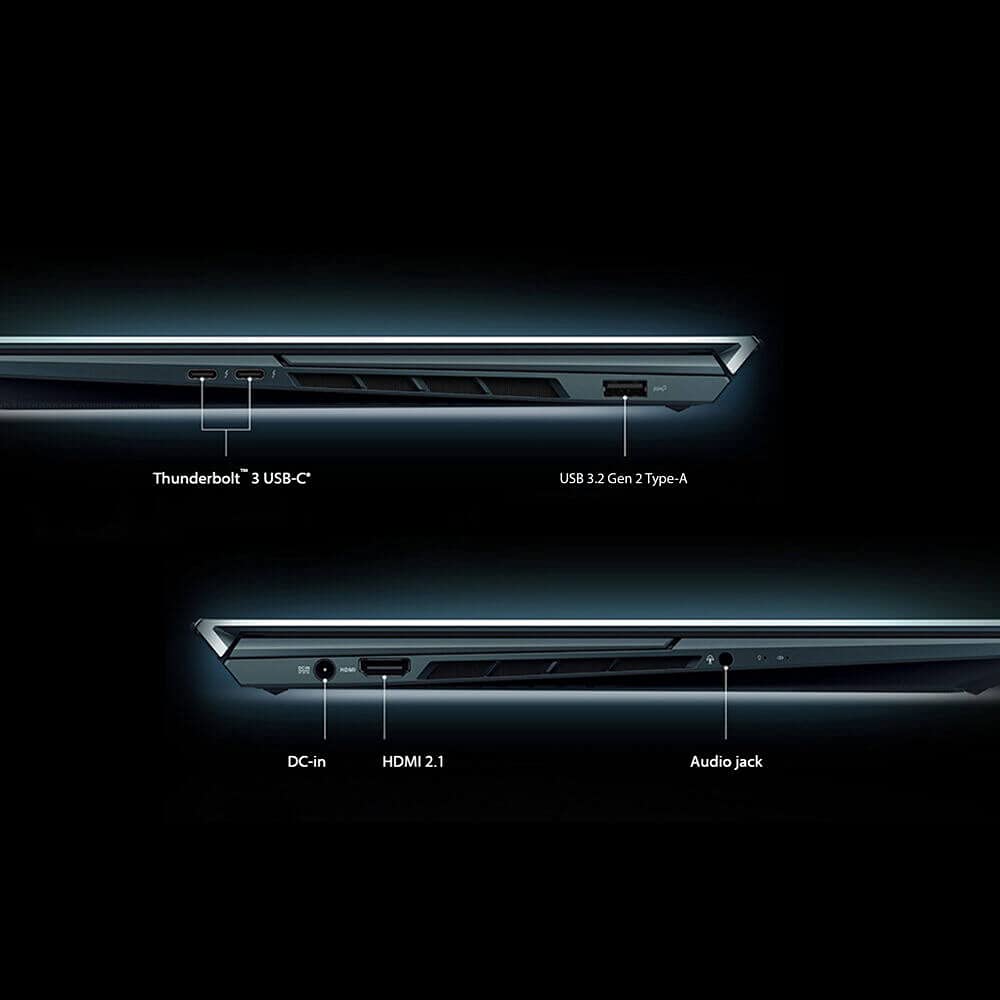 ASUS ZenBook Pro Duo 15 OLED UX582 Laptop, 15.6β OLED 4K UHD Touch Display, Intel Core i9-10980HK, 32GB RAM, 1TB SSD, GeForce RTX 3070, ScreenPad Plus, Windows 10 Pro, Celestial Blue, UX582LR-XS94T