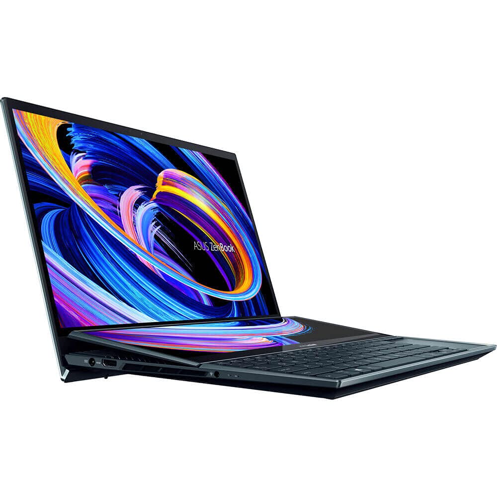 ASUS ZenBook Pro Duo 15 OLED UX582 Laptop, 15.6β OLED 4K UHD Touch Display, Intel Core i9-10980HK, 32GB RAM, 1TB SSD, GeForce RTX 3070, ScreenPad Plus, Windows 10 Pro, Celestial Blue, UX582LR-XS94T