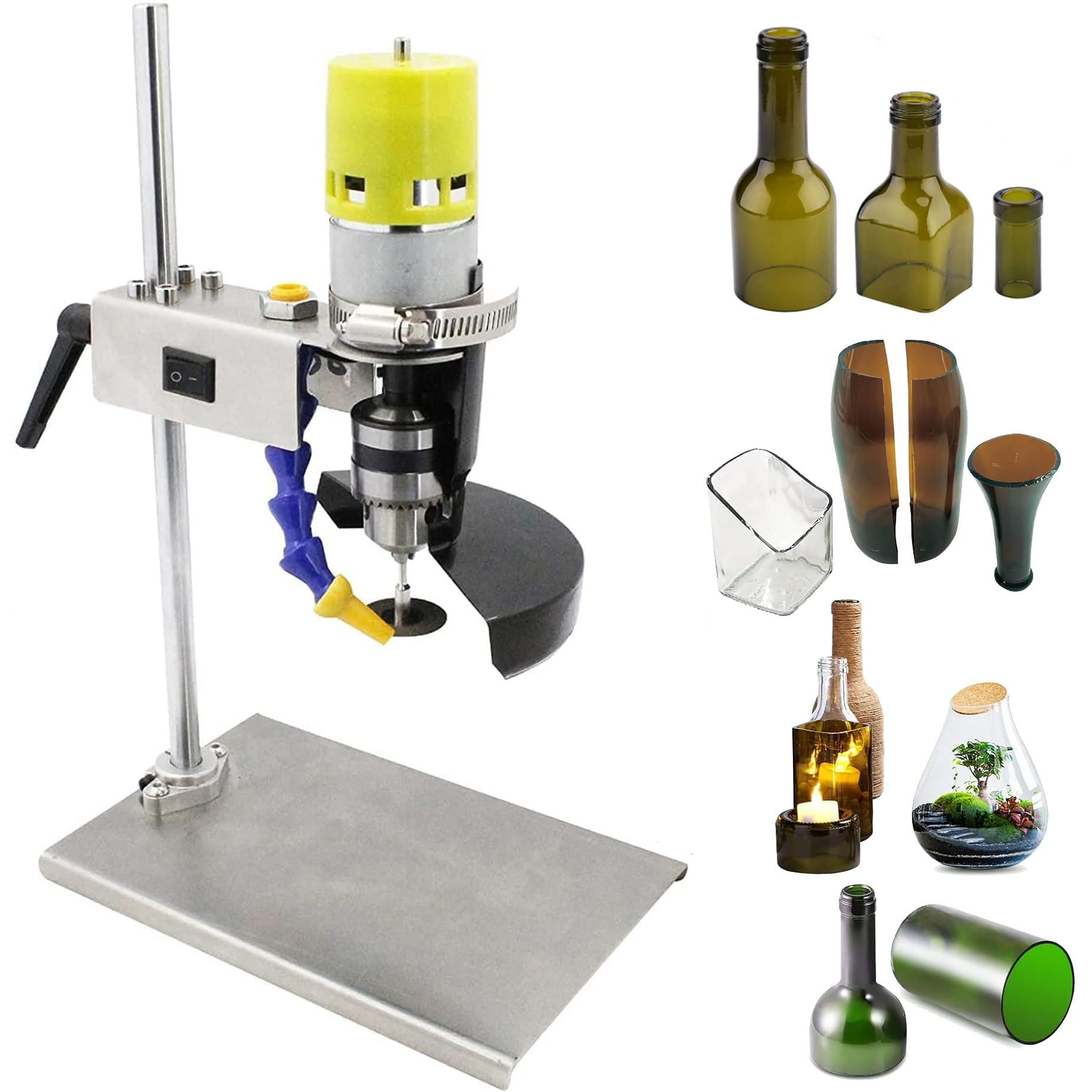 cartBit 6000R/Min Glass Bottle Cutter, 150W Electric DIY Bottle Cutter Machine, Wine Bottle Cutter Tool Kit for Round/Square/Irregular Glass or Ceramic Bottles,American