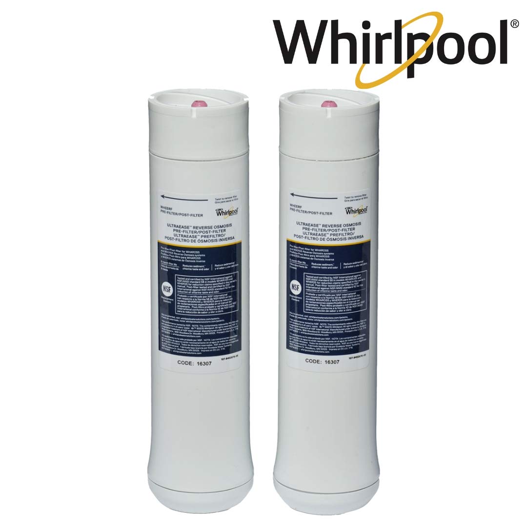 Whirlpool WHER25 Reverse Osmosis (RO) Filtration System With Chrome Faucet | Extra Long Life | Easy To Replace UltraEase Filter Cartridges, White