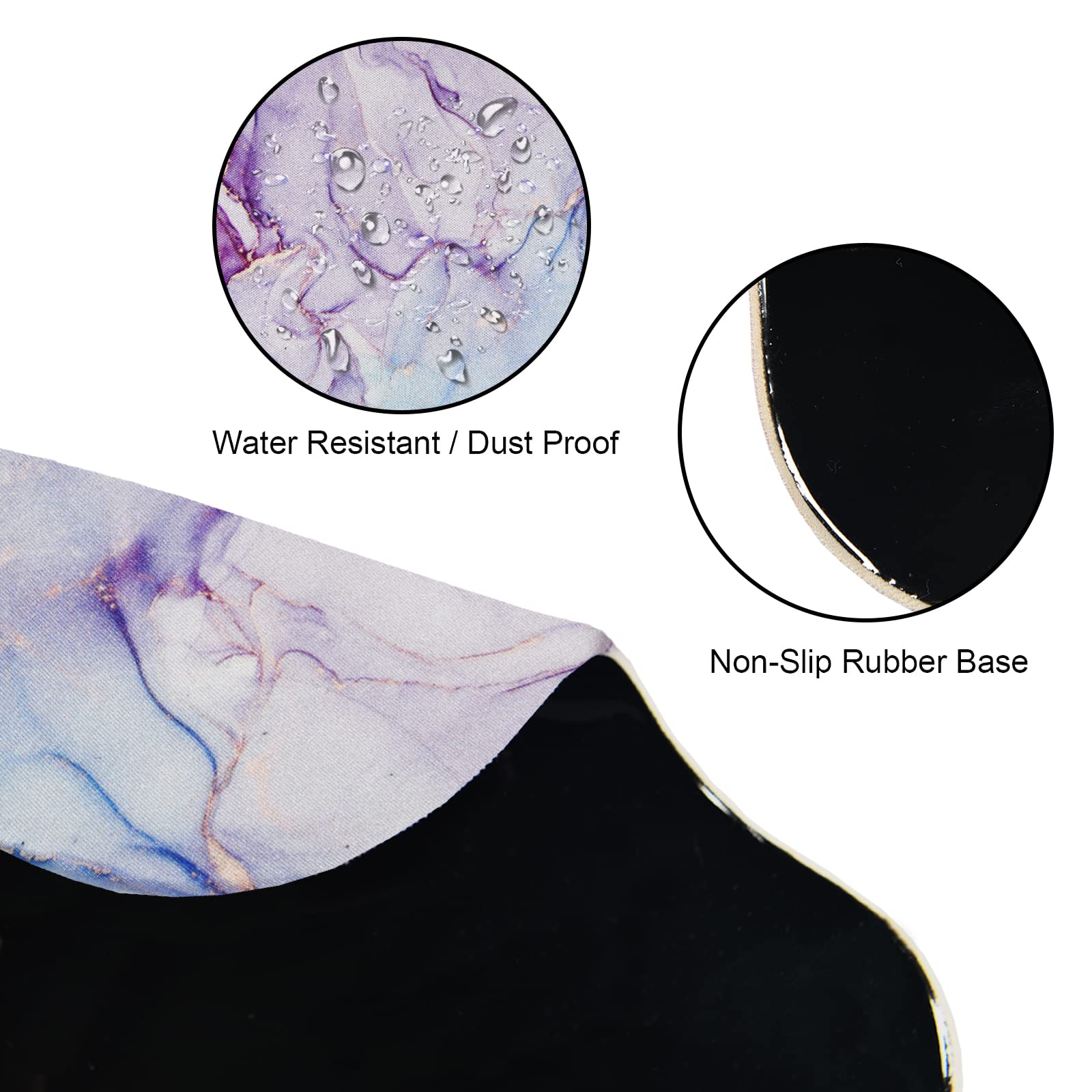 ARTSO Ergonomic Mouse Pad with Wrist Support Gel Mouse Pad Wrist Rest, Non-Slip PU Base Comfortable Mousepad for Office Home Working Studying Pain Relief & Easy Typing, Purple Blue Marble