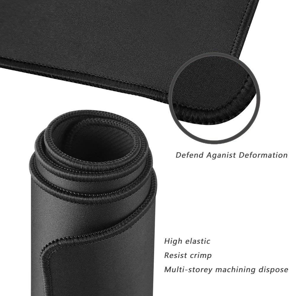 Cmhoo XXL Professional Large Mouse Pad & Computer Game Mouse Mat (35.4x15.7x0.12IN, 90x40 Black)