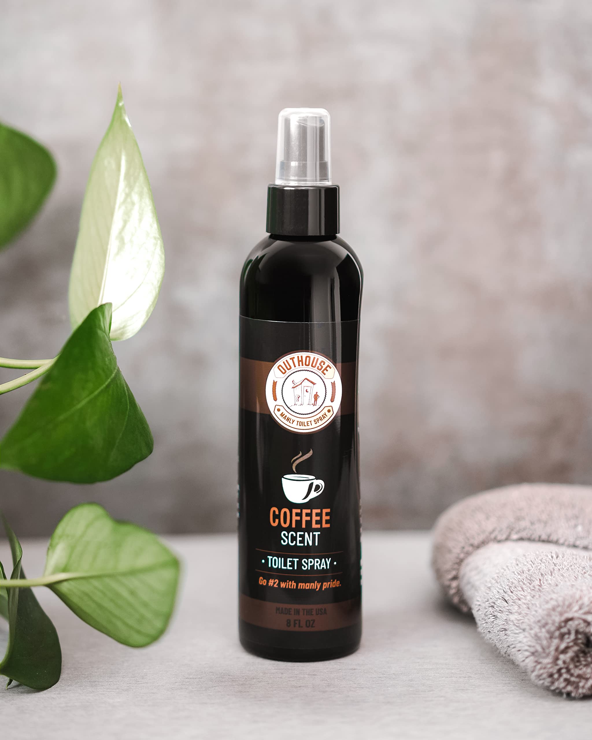 Men's Before You Go Toilet Spray - (Coffee) Outhouse Brand - 8oz - Made for Dudes Who Bomb Toilets