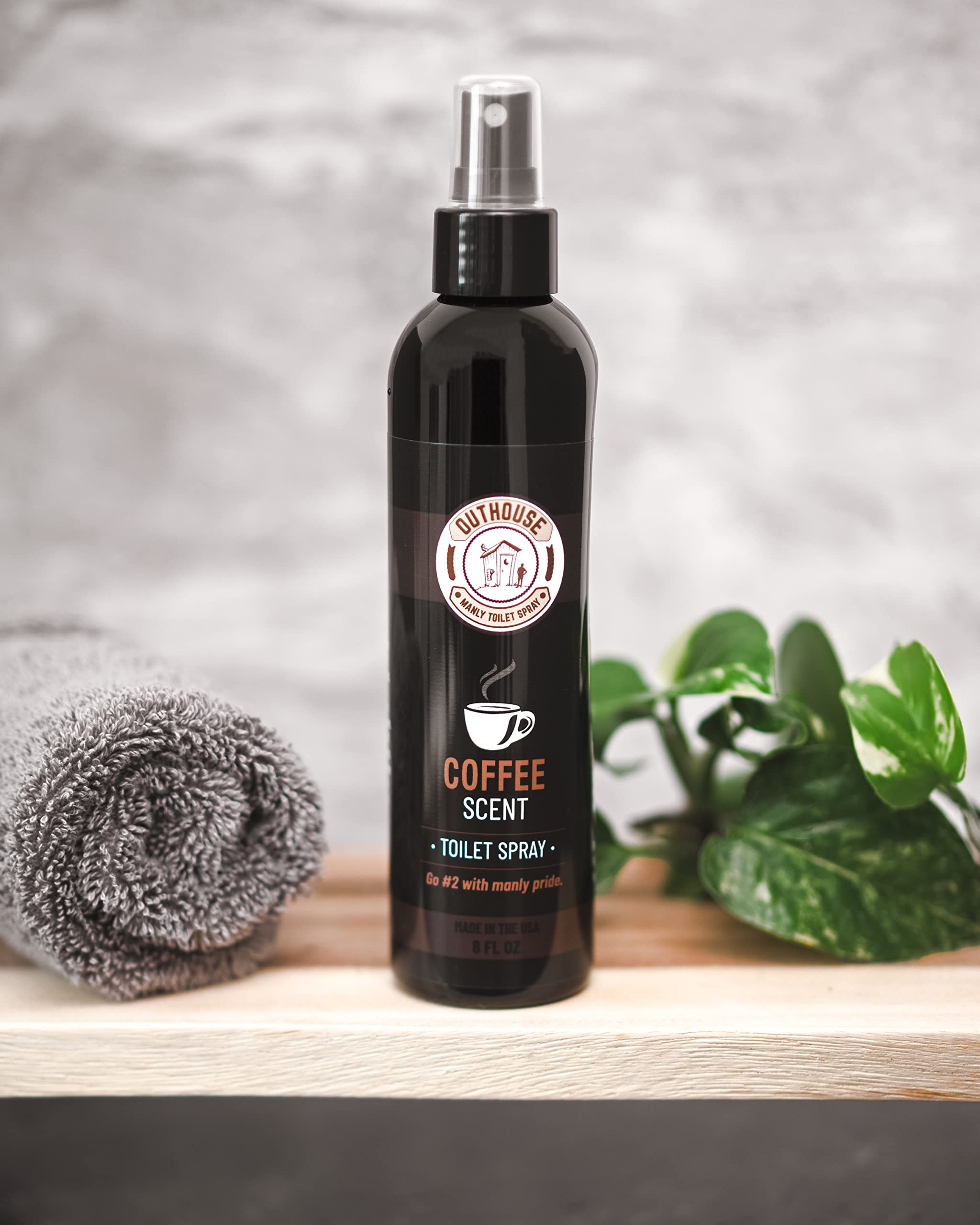 Men's Before You Go Toilet Spray - (Coffee) Outhouse Brand - 8oz - Made for Dudes Who Bomb Toilets