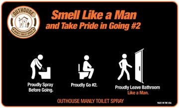 Men's Before You Go Toilet Spray - (Coffee) Outhouse Brand - 8oz - Made for Dudes Who Bomb Toilets