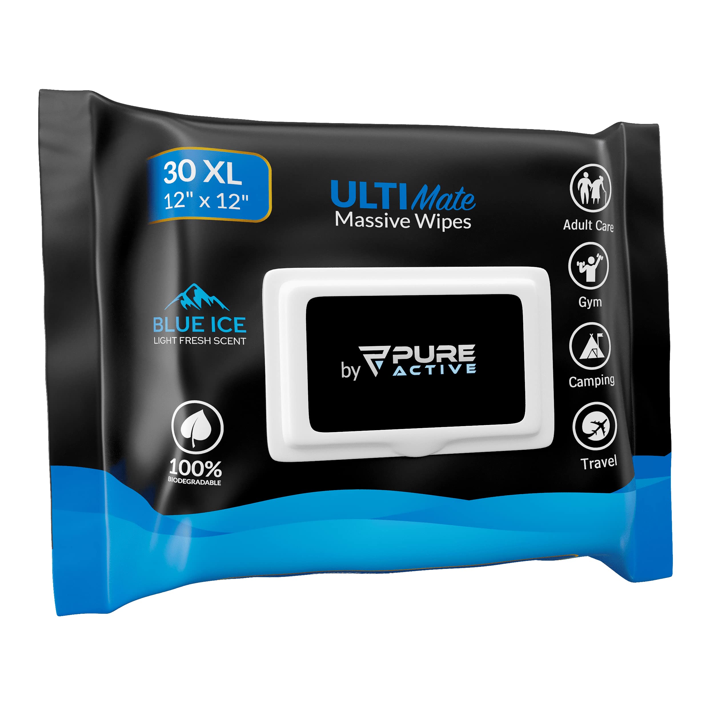 Body Wipes For Men â 30 Extra Large Body Wipes for Camping 12"x12" Body Wipes After Workout - Deodorizing Mens Shower Wipes In Travel - Extra Thick Face Wipes - Shower Wipes For Men Adult Bathing