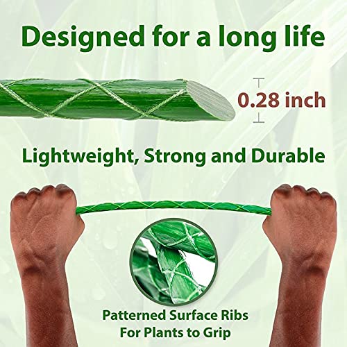 Eco Friendly 4-FT Fiberglass Garden Stakes, Tomato Stakes, Plant Stakes (Pack of 20), 0.31-Inch Dia
