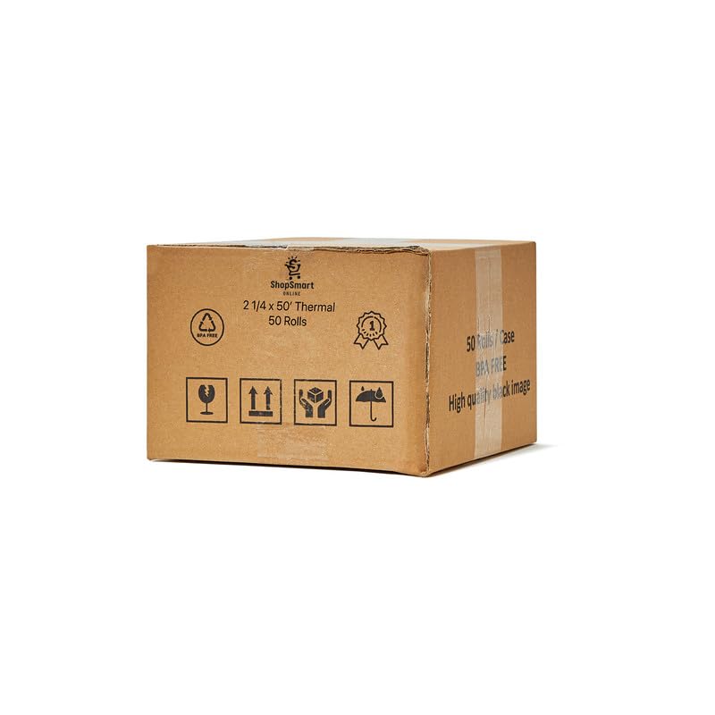 (5 Packs of 10 Rolls) 2 1/4 x 55 thermal paper rolls (50 Rolls) Specially made for Clover Flex Mini, Square Terminal, Ingenico VX 520, PMC05262 Credit Card Receipt Paper