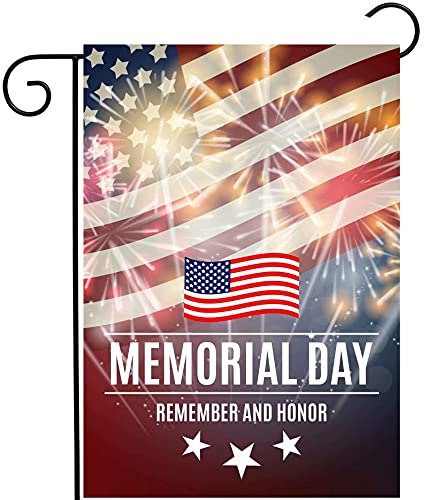 Pickako USA Patriotic American Flag Memorial 4th of July Day Remember Honor Garden Yard Flag 12 x 18 Inch, Double Sided Outdoor Decorative Welcome flags Banners for Home House Lawn Patio