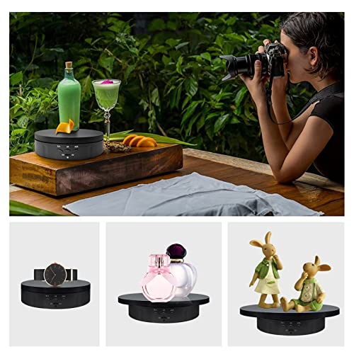 3 in 1 Motorized Rotating Display Stand with 5.74/7.08/8.66 inch Replacement Cover, 360 Degree Turner Cup Rotating Display Stand for Photography Products and Video Show,Max Load 22Lbs