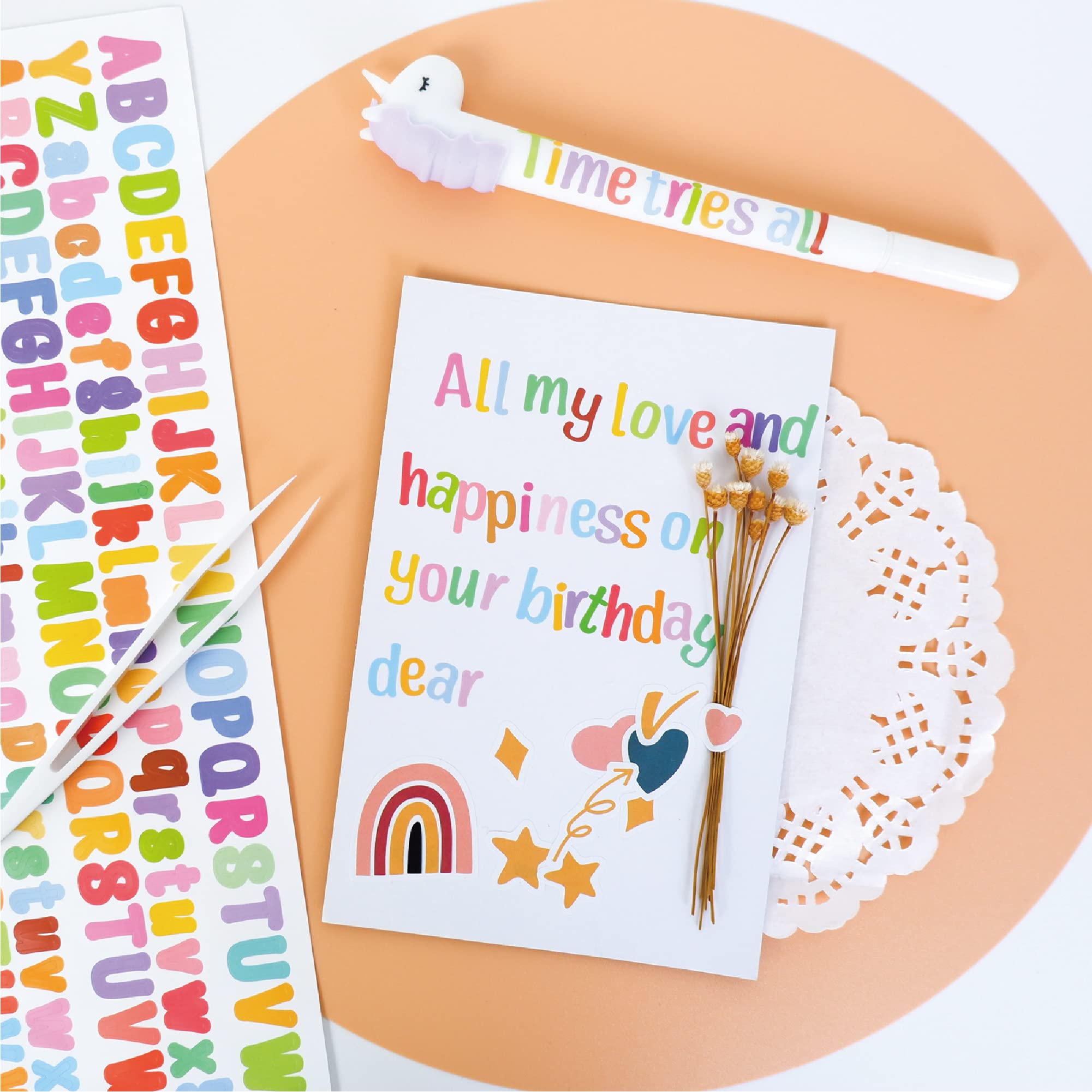 2080 Pieces 10 Sheets Letter Stickers, self-Adhesive Vinyl Waterproof Mailbox Stickers, Mailbox, Windows, Doors, Signs, Address, Enterprise (0.5 inch) (Black no Numbers)